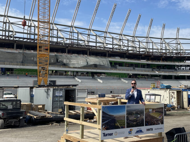 KU marks stadium construction milestone - KU Sports